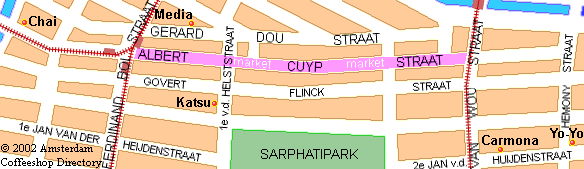 Albert Cuypmarkt map - Amsterdam Coffeeshop Directory